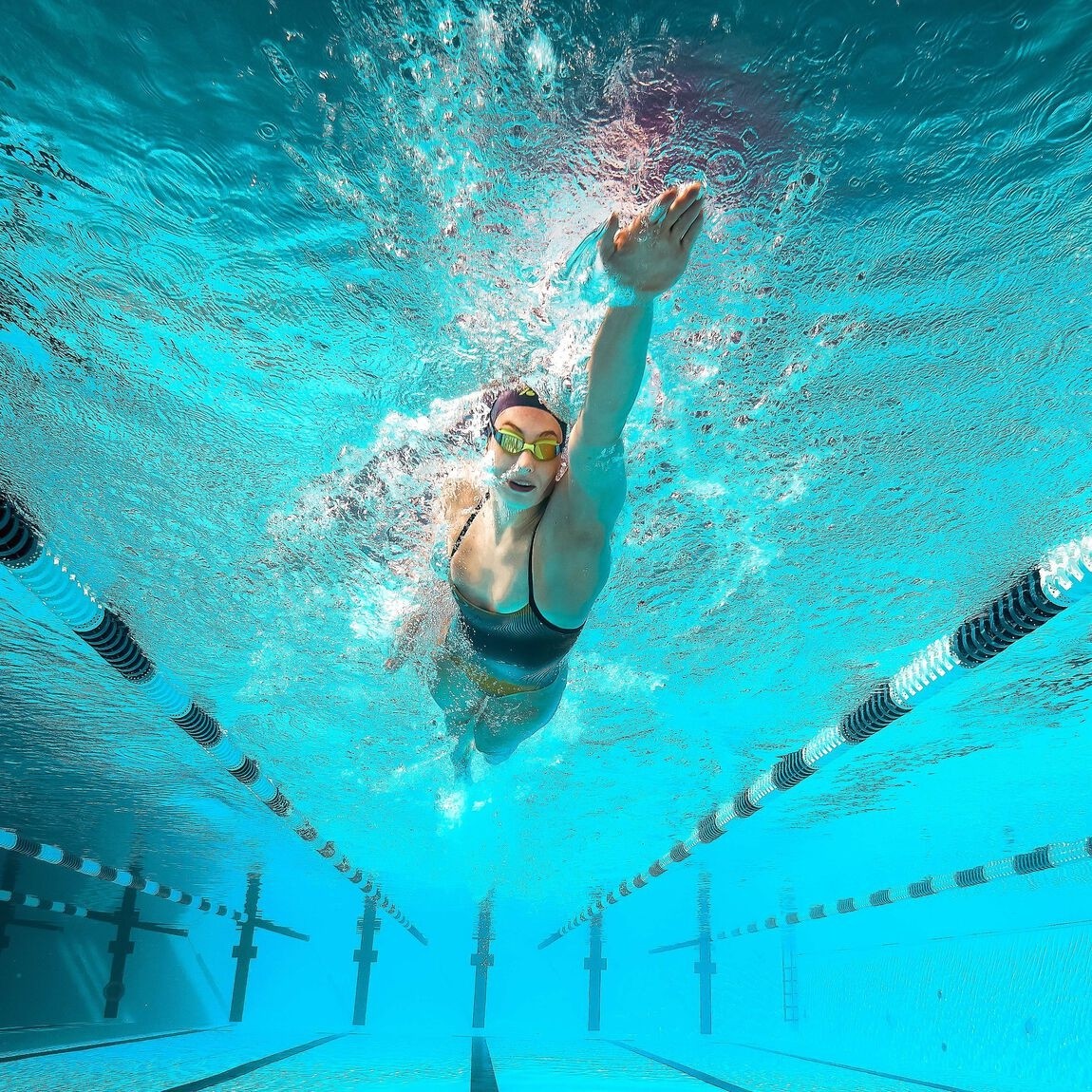 Aqua Sphere Xceed Yellow Titanium Mirrored Swim Goggle